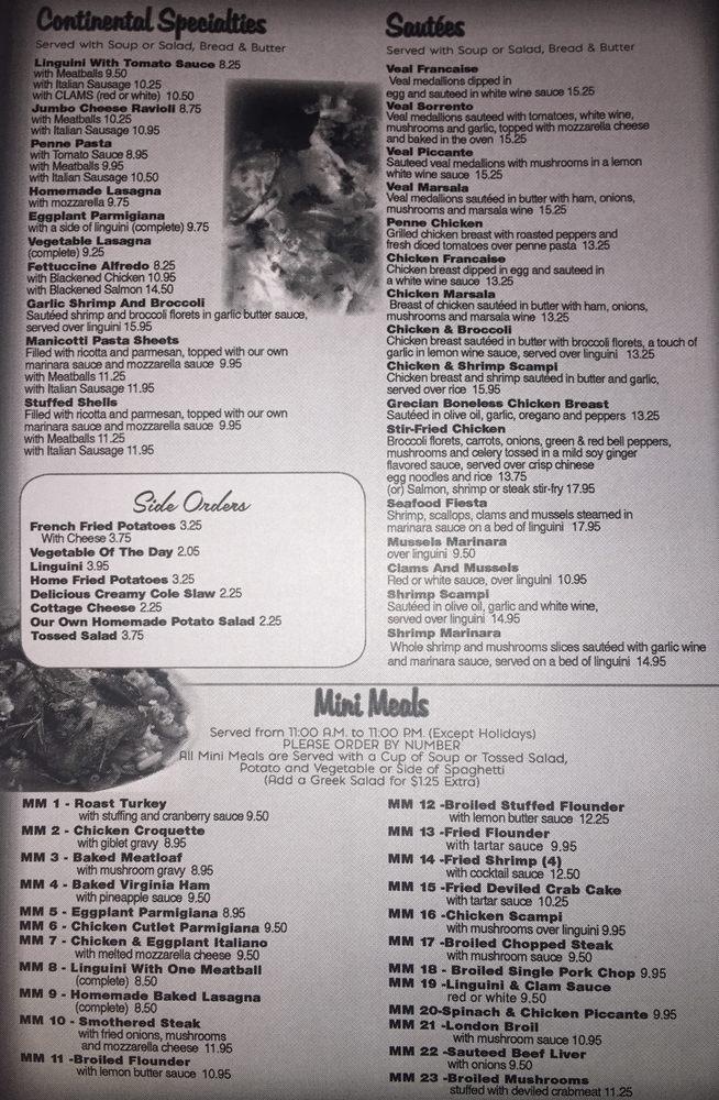 Menu at Starview Diner restaurant, Somerdale