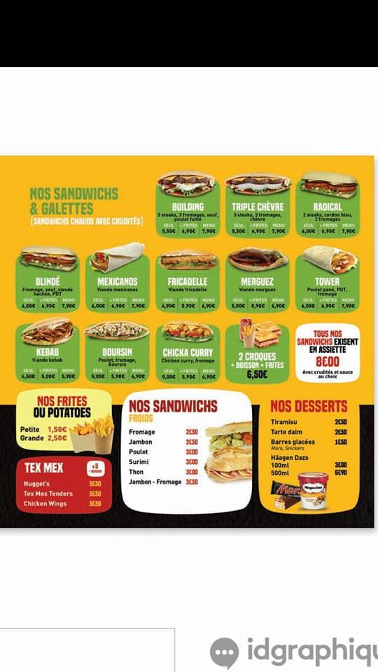 Menu at My Tacos 62 restaurant, Béthune