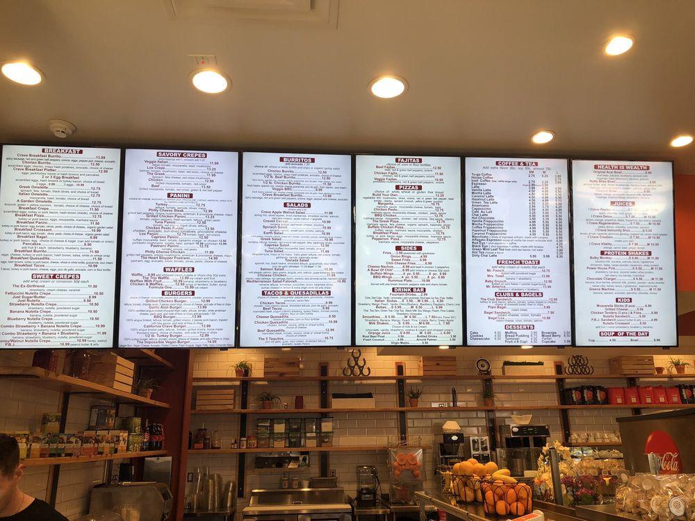 Menu at Crave Cafe, Los Angeles, Vanowen St Ste E