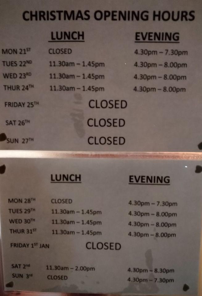 Menu at The Village Fryer fast food, Lowestoft