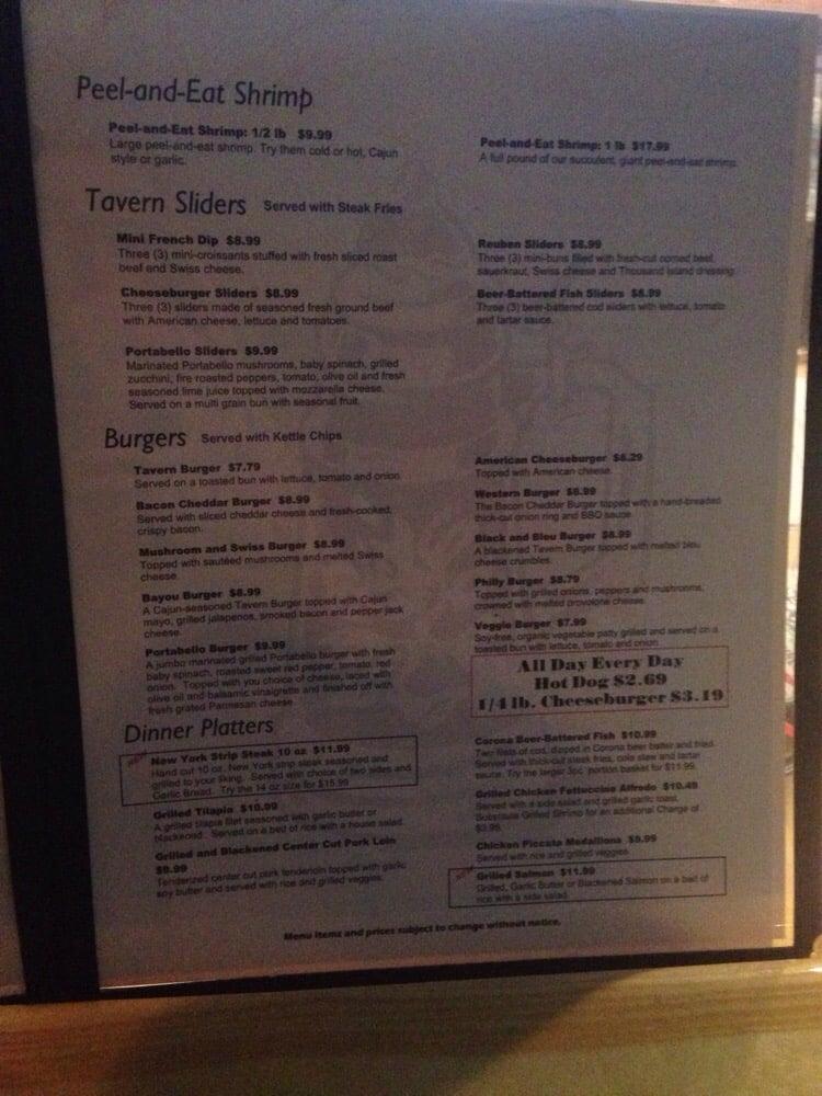 Menu at Fat Cat Tavern Inc pub & bar, Largo, E Bay Dr Ste 100