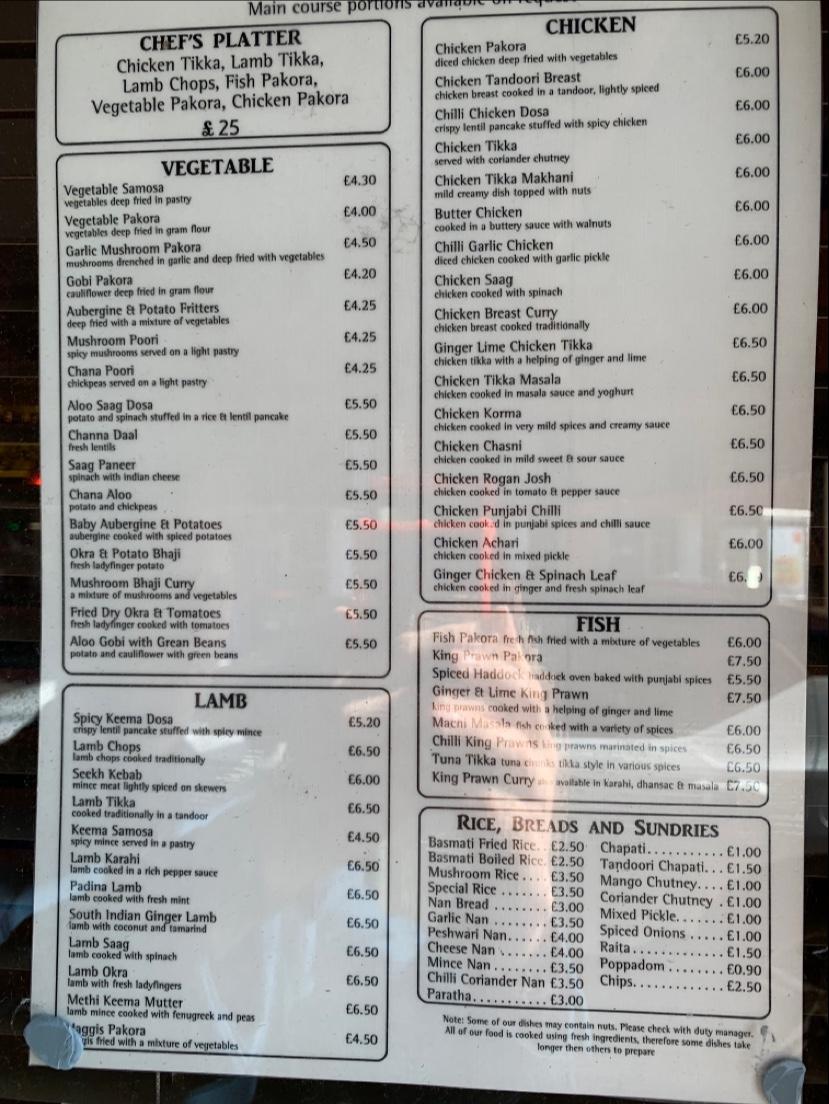 Menu at 3idiots Ayr restaurant, Ayr