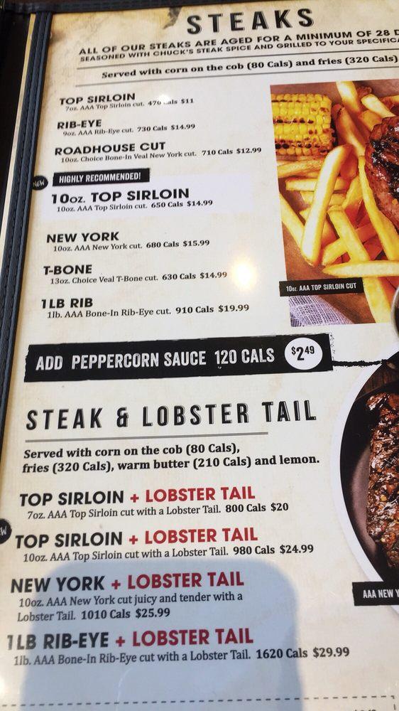 Menu at Chuck's Roadhouse Bar & Grill, Hamilton