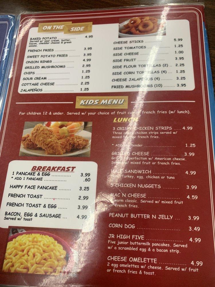 Menu at Yale Street Grill restaurant, Houston