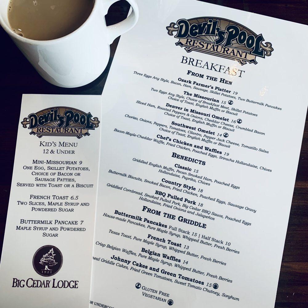 Menu at Devil's Pool Restaurant, USA, 612 Devil's Pool Rd
