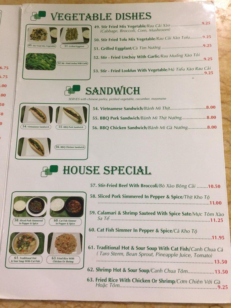 Menu at Stadium Phở restaurant, Honolulu, Salt Lake Blvd Unit A2