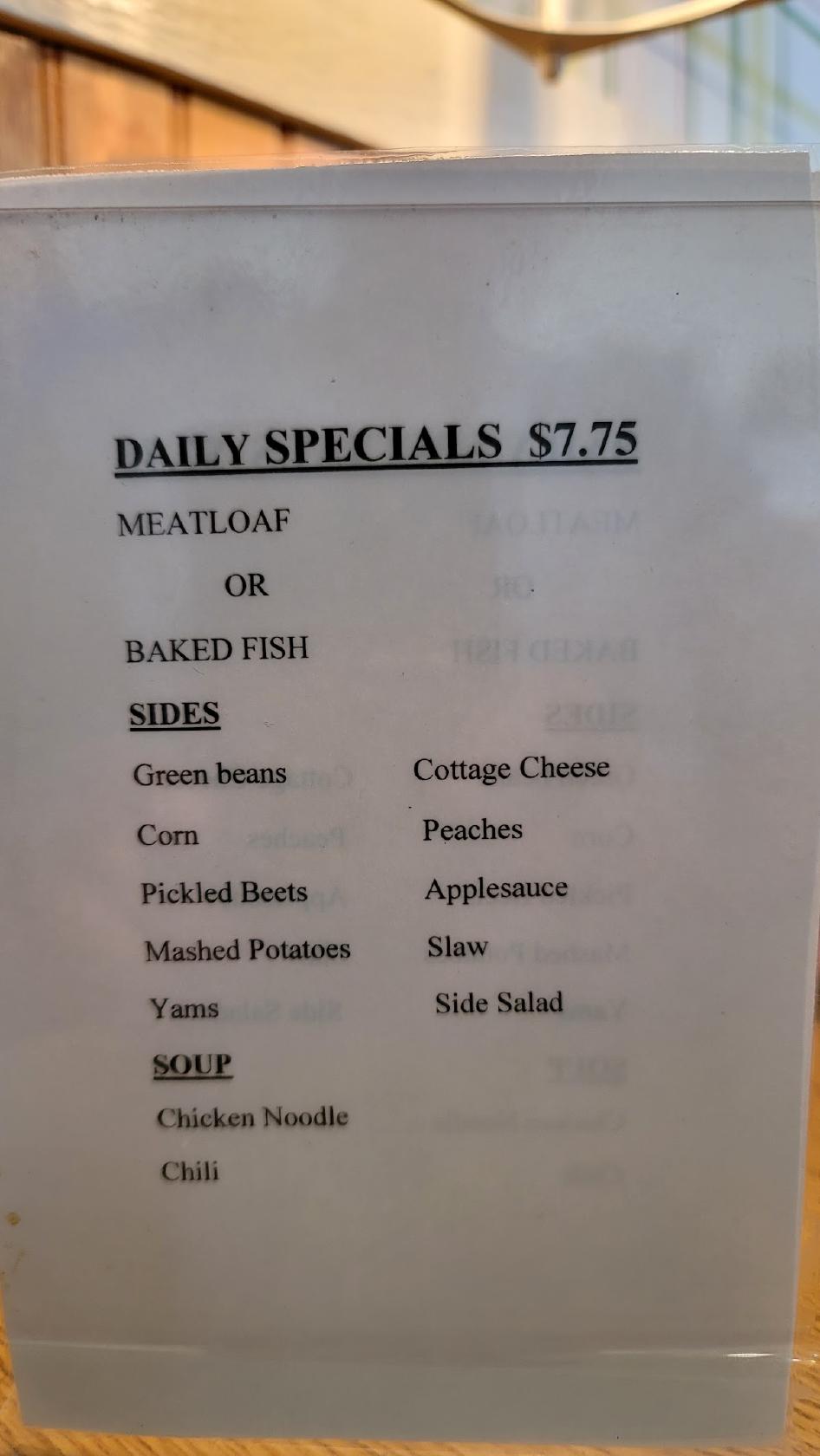 Menu at Country Cupboard restaurant, Carterville