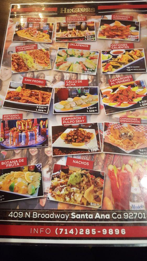 Menu at Hector's On Broadway pub & bar, Santa Ana