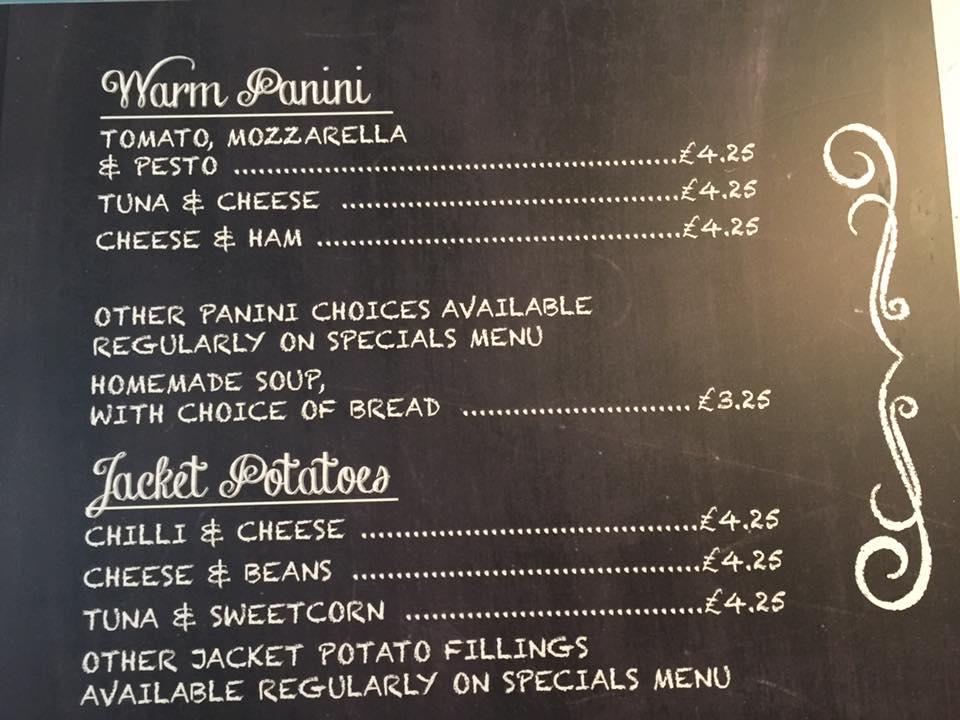 Menu at The Oaktree Café cafe, Batley