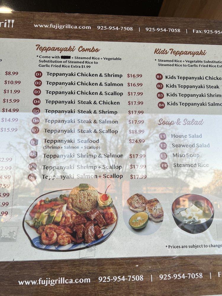 Menu at Fuji Grill fast food, Brentwood