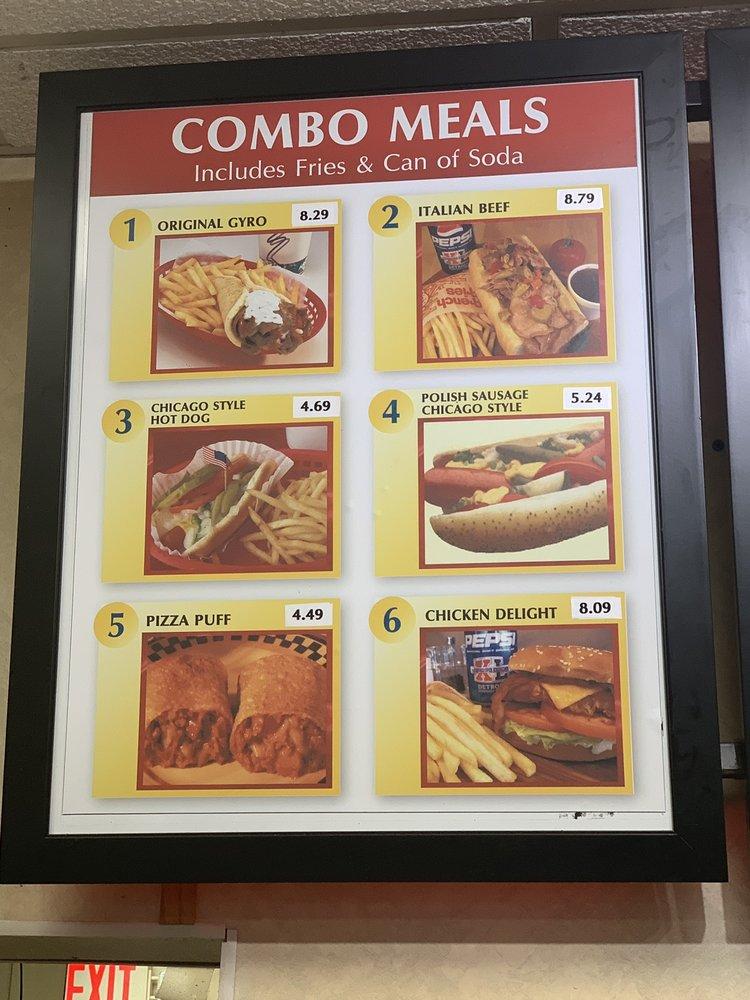 Menu at Tino's Carry Out fast food, Racine, Lathrop Ave