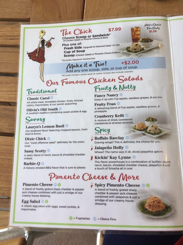 Menu at Chicken Salad Chick restaurant, Palm Harbor, US Hwy 19 N