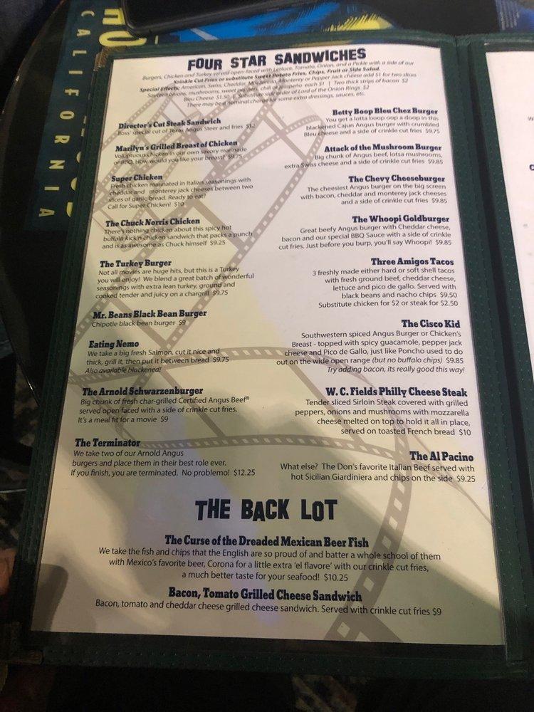 Menu at Hollywood Blvd Cinema restaurant, Woodridge