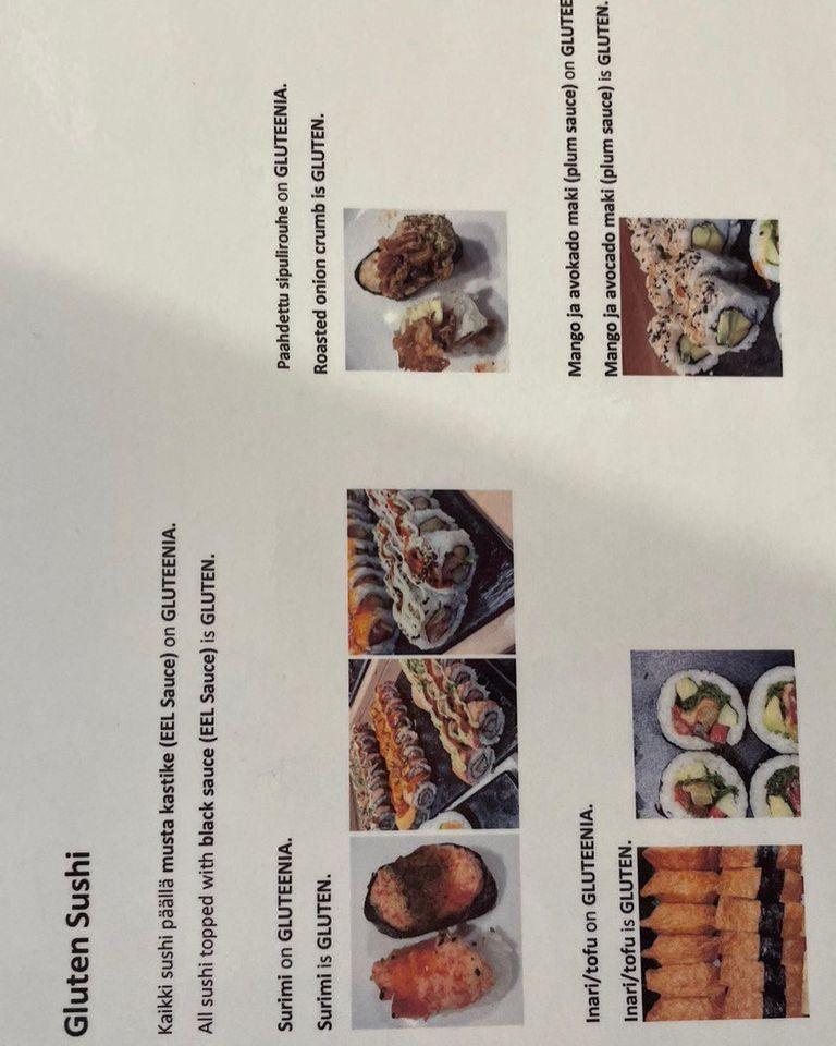 Menu at Restaurant Haru Sushi, Helsinki