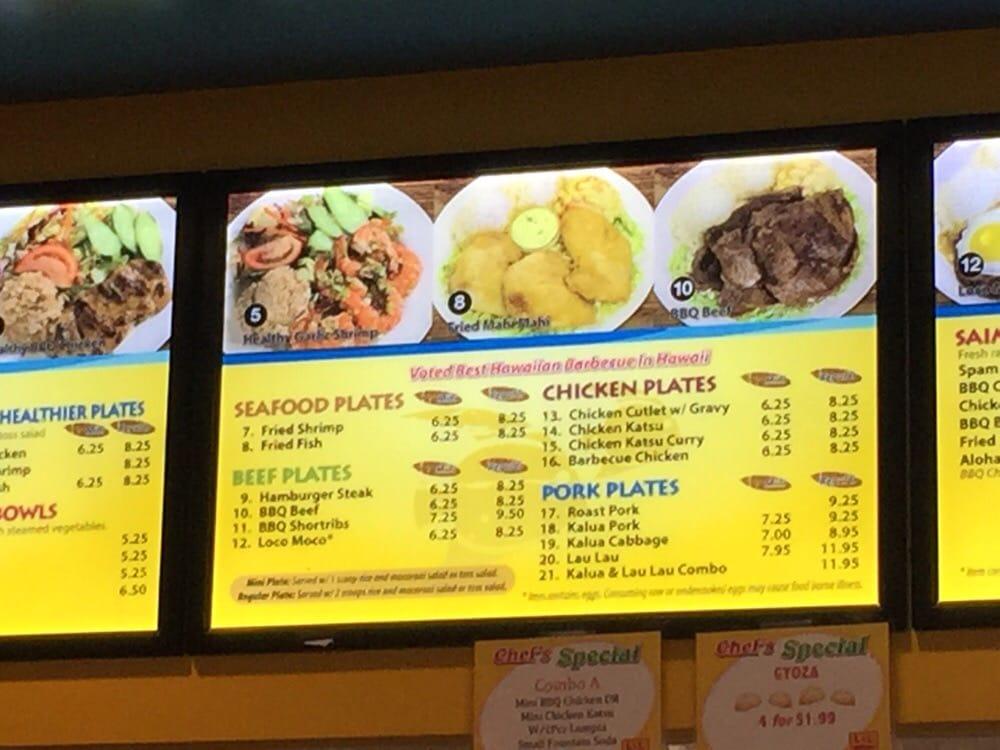 Menu at L&L Hawaiian Barbecue, Lakewood