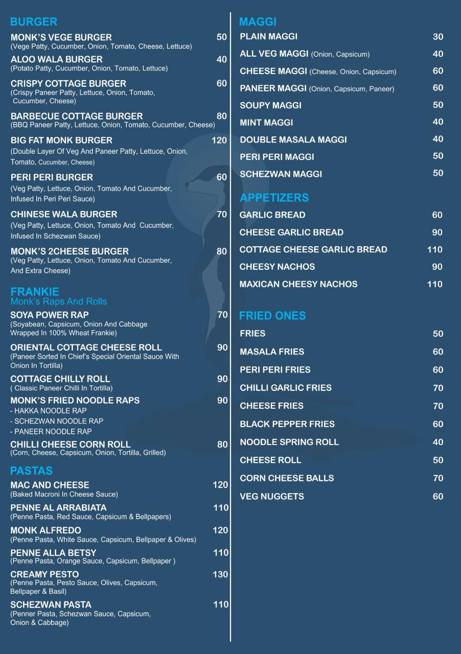 Menu at Monk & Mongoose Cafe, Pimpri-Chinchwad, Shop No 02 behind ...