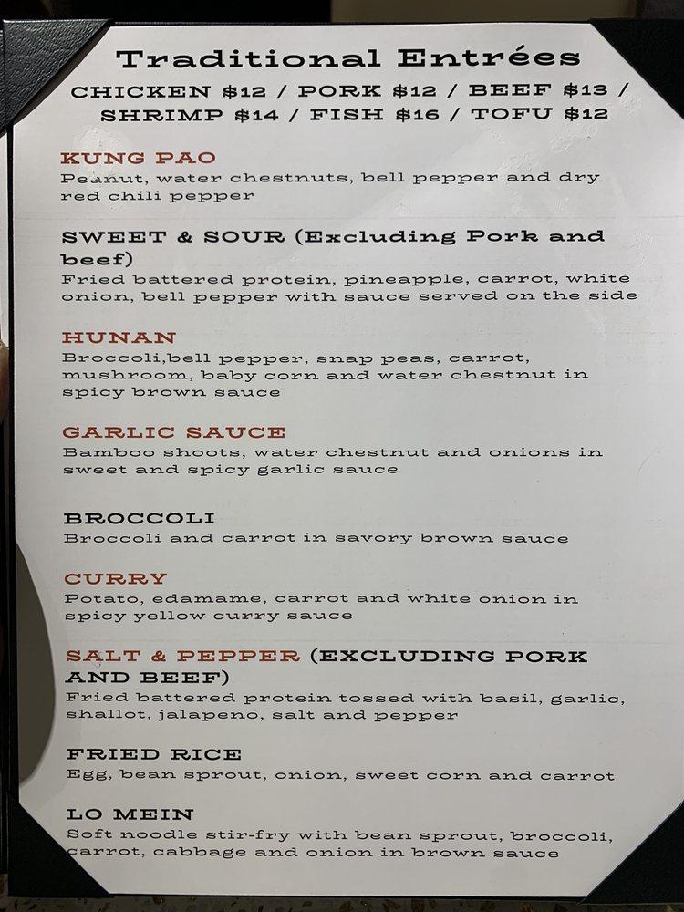 Menu at Sky Asian Fusion restaurant, Leander