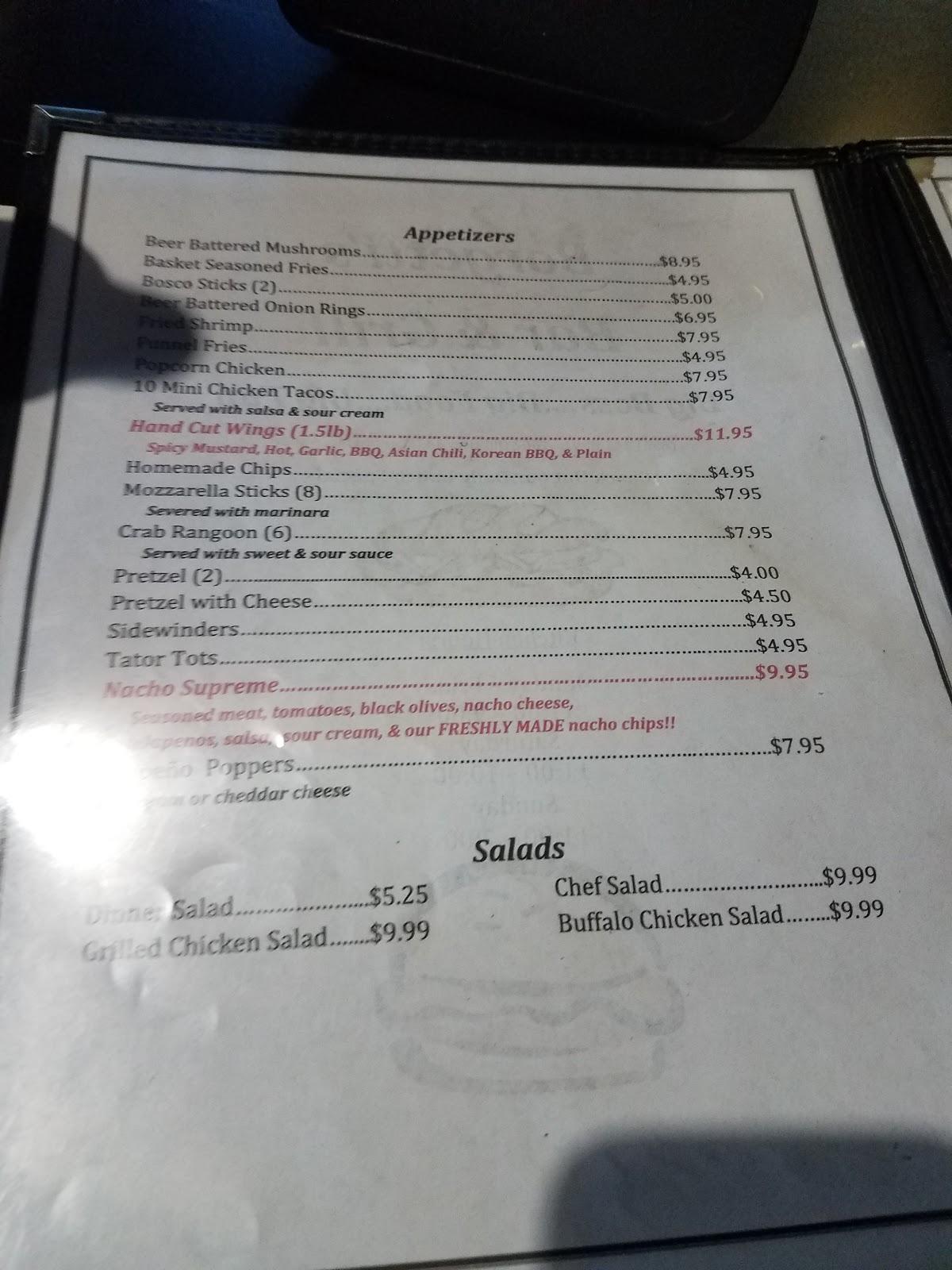 Menu at Borgetti's Bar & Grill, Fenton
