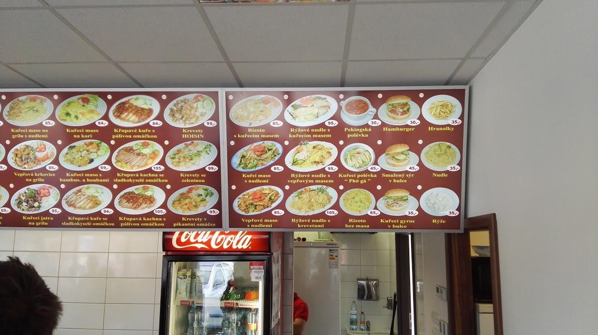 Menu at Dragon bistro restaurant, Znojmo