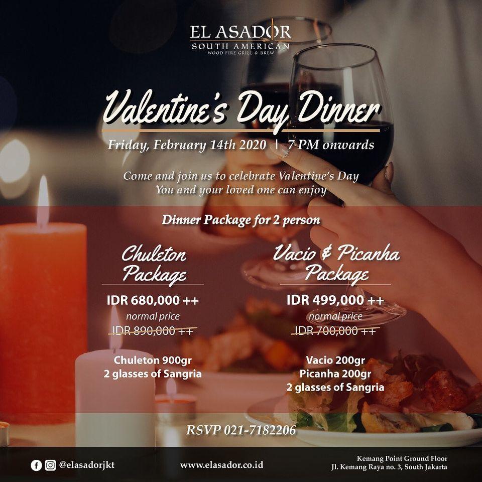 Menu at El Asador South American Restaurant, South Jakarta