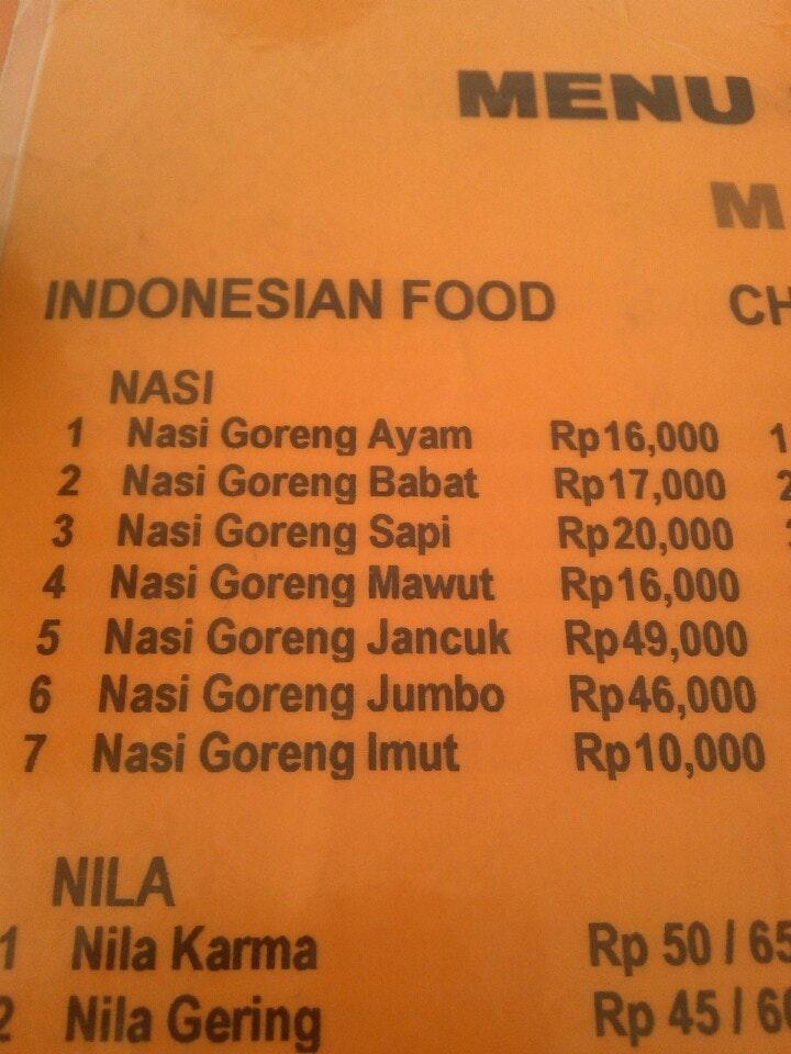Menu at Serayu Resto n coffee restaurant, Magelang