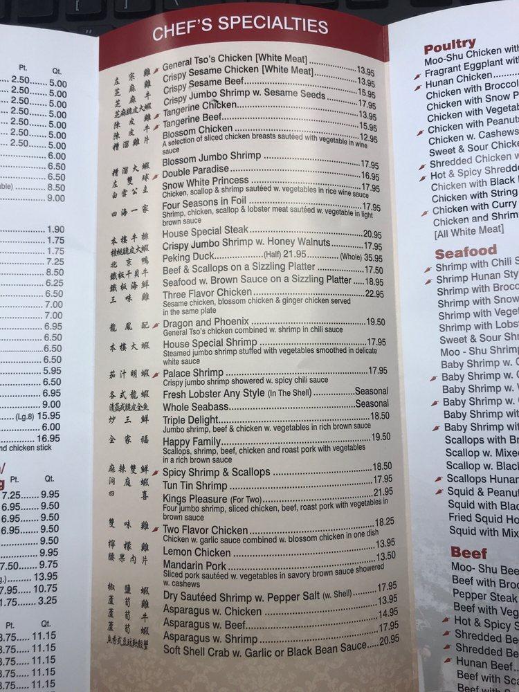 Menu at Hunan Dynasty restaurant, East Meadow