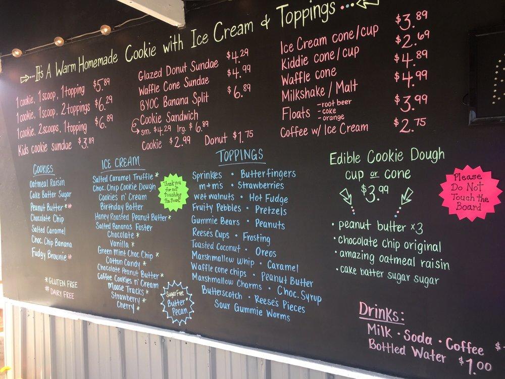 Menu at Build Your Own Cookie desserts, Ocean City