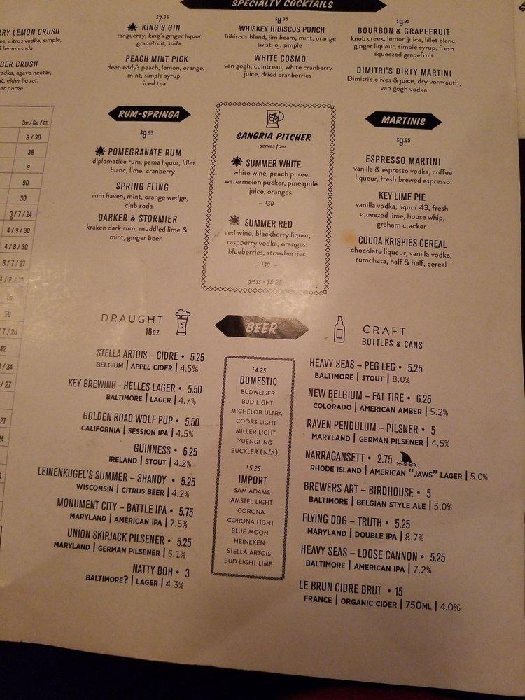 Menu at Lib's Grill Perry Hall pub & bar, Perry Hall