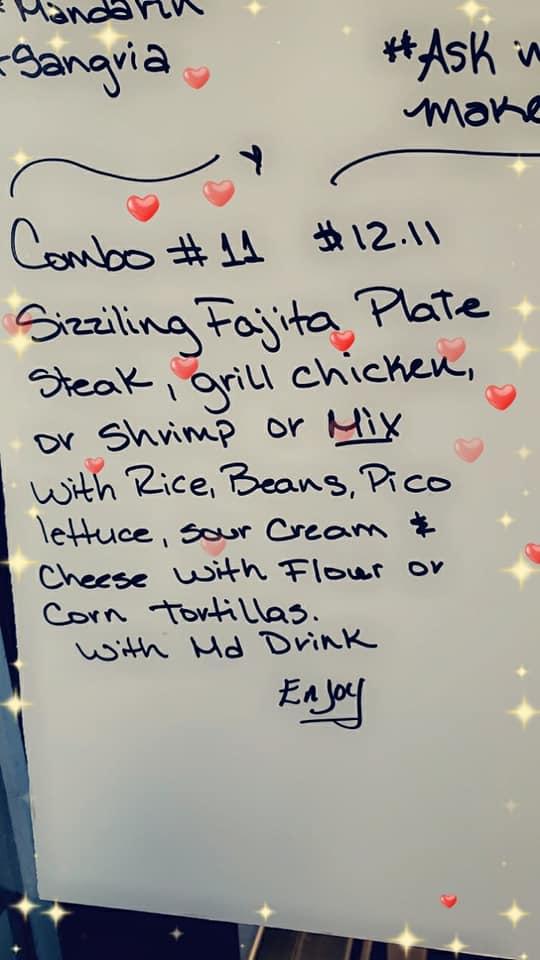 Menu at Victors Taco Shop restaurant, Marion