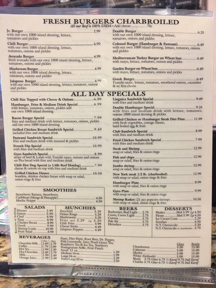 Menu at Golden Ox Family Diner restaurant, Lodi