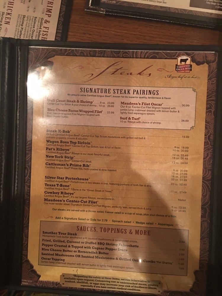 Menu at Saltgrass Steak House steakhouse, Waco