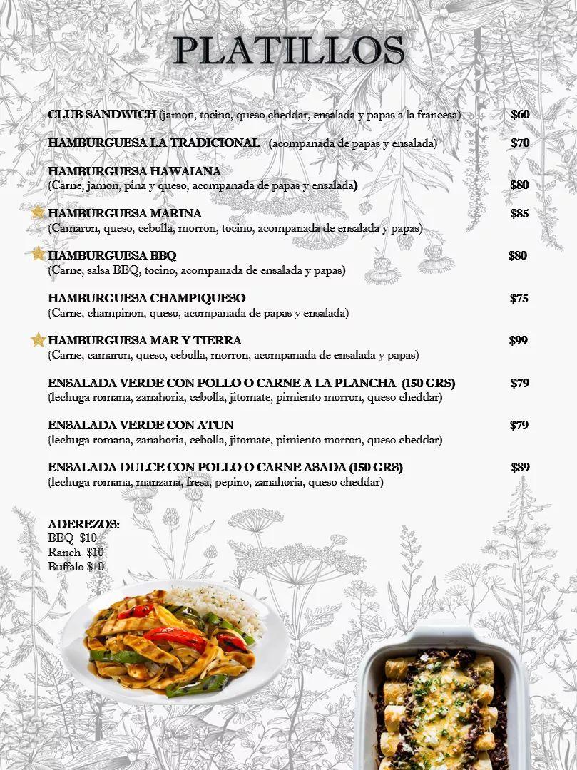 Menu at Restaurant & Cafeteria La Condesa, Tepic