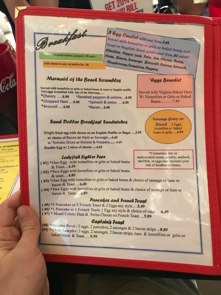 Menu at Silver Dolphin Restaurant, Hernando Beach