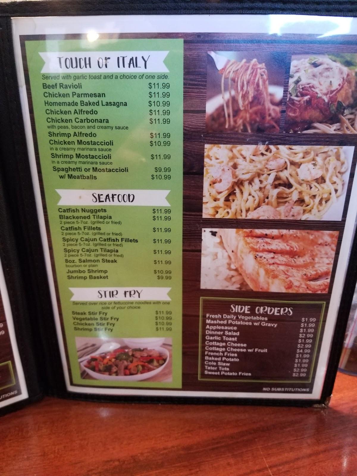 Menu at Hickory Grove Restaurant, Alton