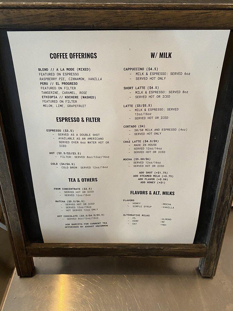 Menu at Lift restaurant, Whittier, Greenleaf Ave