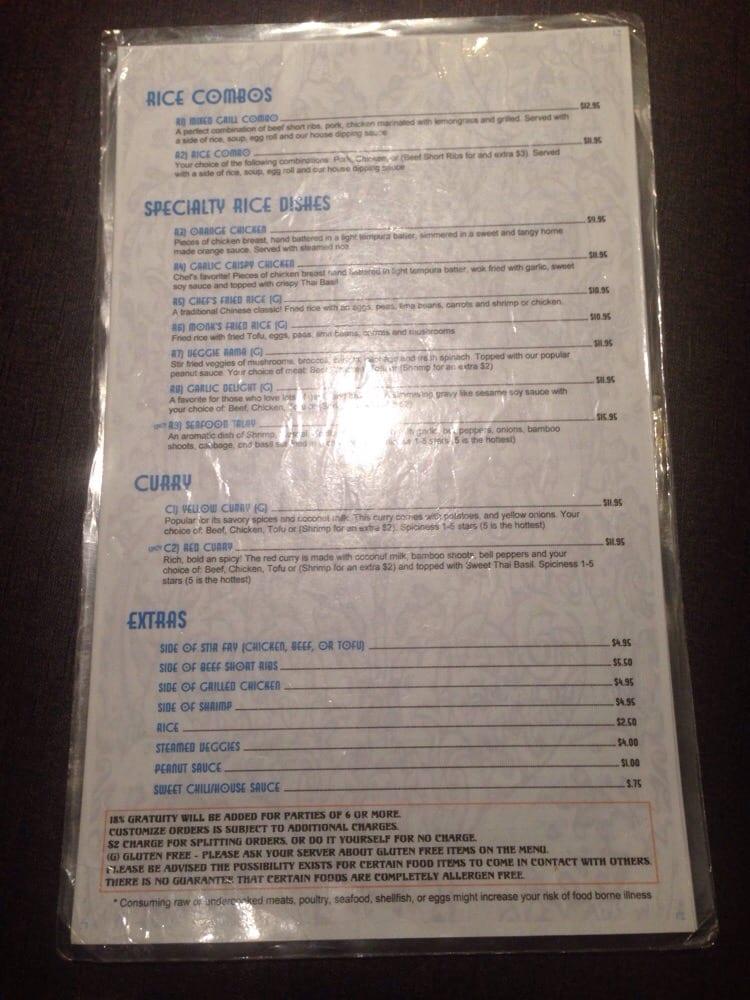 Menu at Spring Lotus Restaurant, Wenatchee