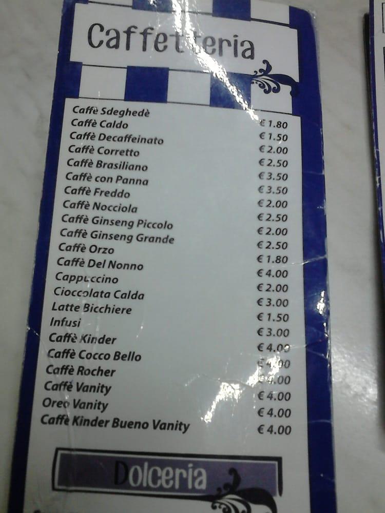 Menu da Vanity Pub & Grill, Napoli