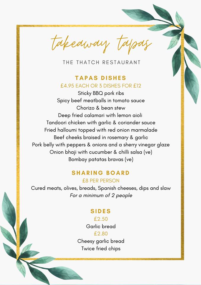 Menu at The Thatch at Bottesford restaurant, Bottesford
