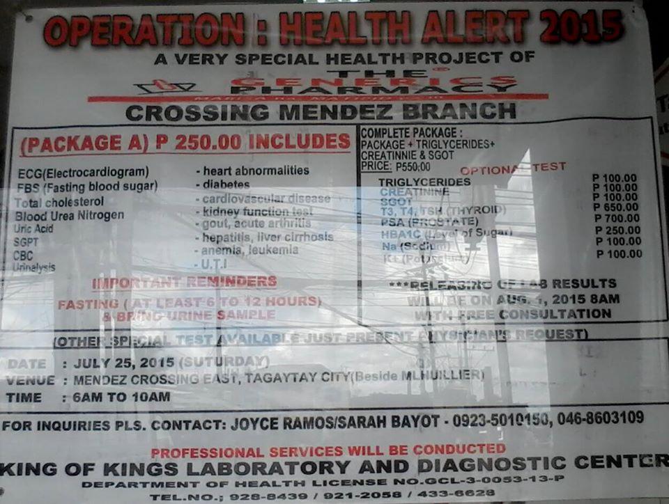 Menu at TGP Crossing Mendez Branch, Tagaytay