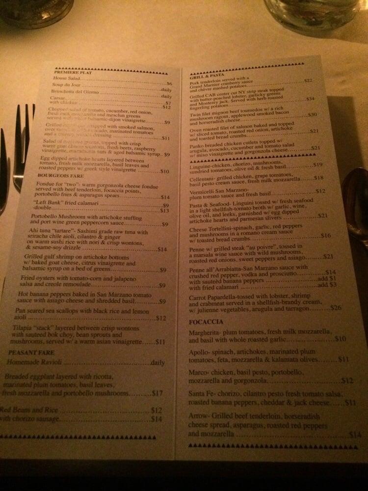 Menu at The Left Bank pub & bar, Buffalo, 511 Rhode Island St