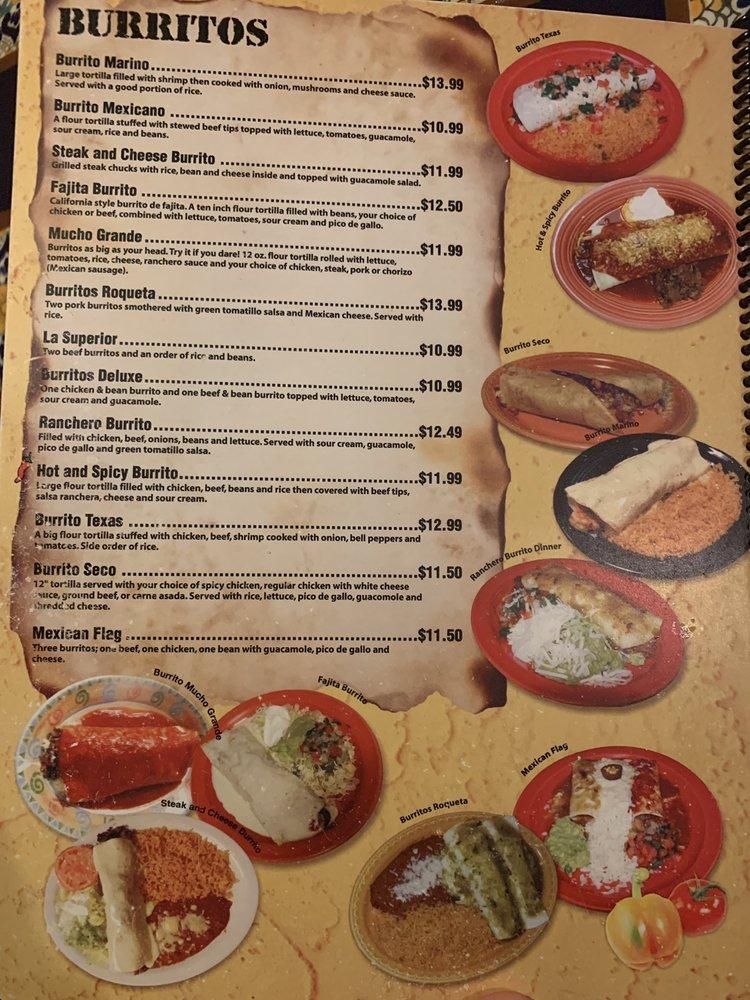 Menu at El Burrito Loco restaurant, Norton Shores