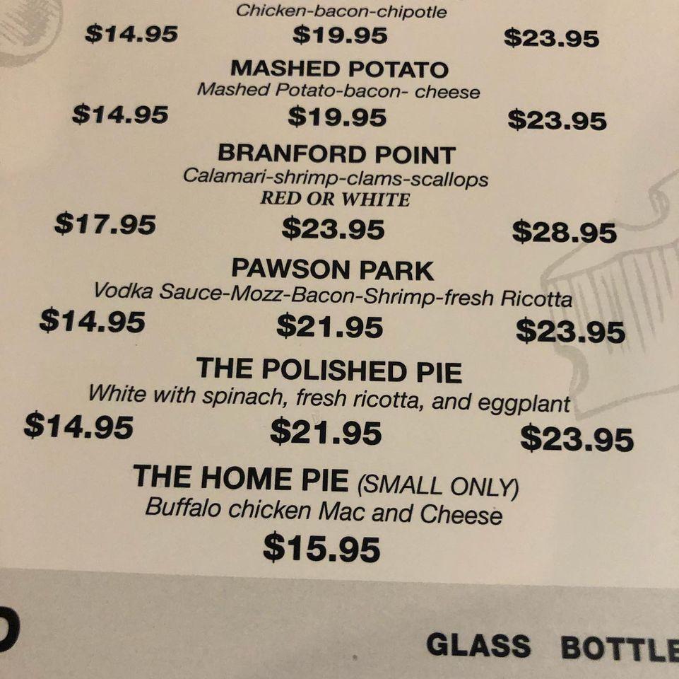 Menu at Home restaurant, Branford, Main St