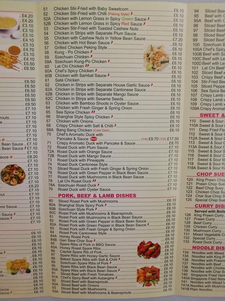 Menu at Riverside Chinese Restaurant, Cheddar, The Cliffs