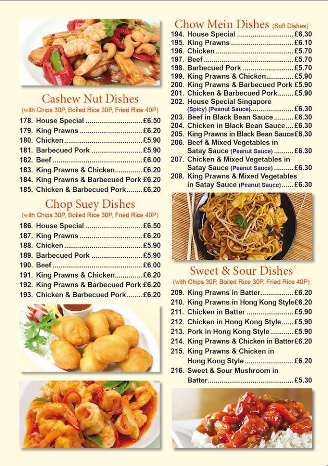 Menu at New Golden Palace fast food, Ashington