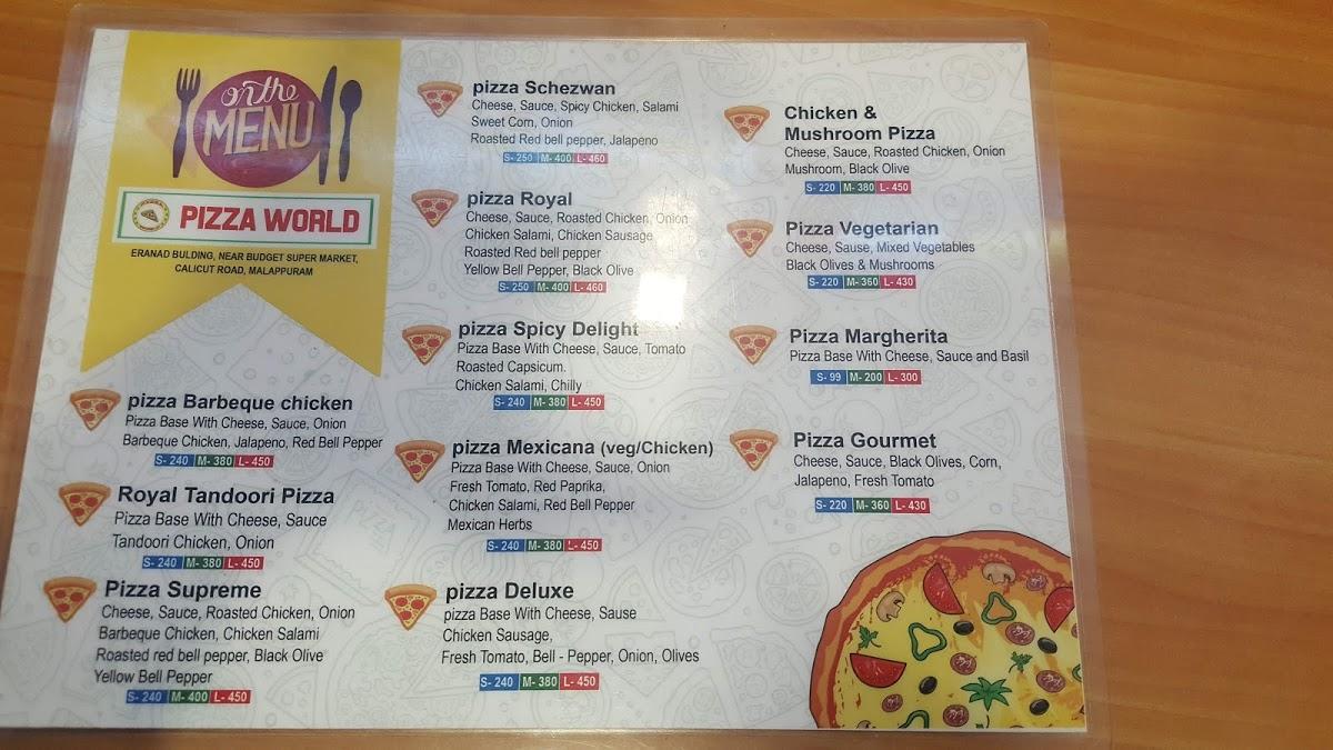 Menu at PIZZA WORLD, Malappuram