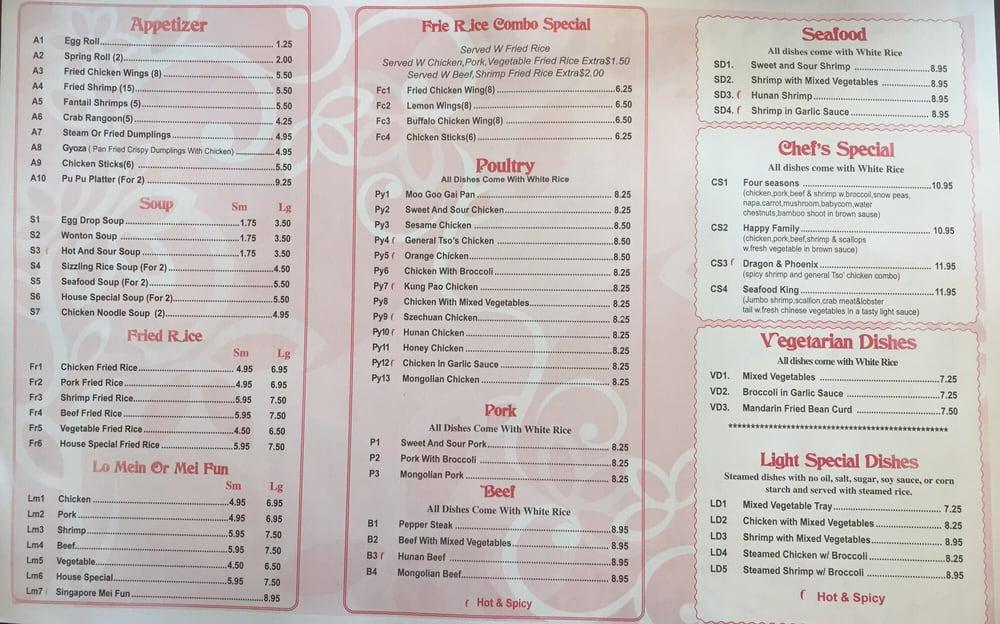 Menu at Yami Yami restaurant, Warner Robins, 770 SR 96