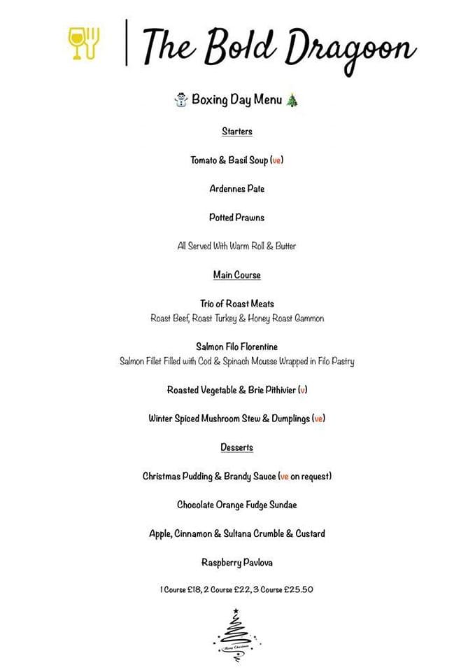Menu at The Bold Dragoon and Restaurant 48, Northampton