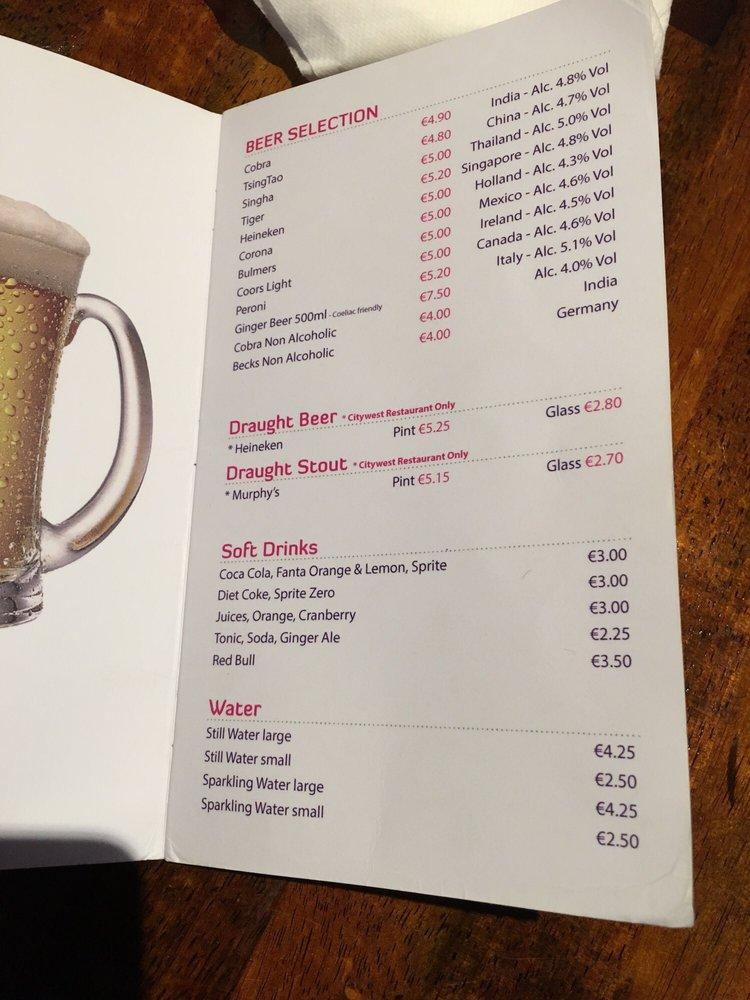 Menu at Lemongrass Fusion Restaurant Saggart, Saggart, CityArk Aparthotel