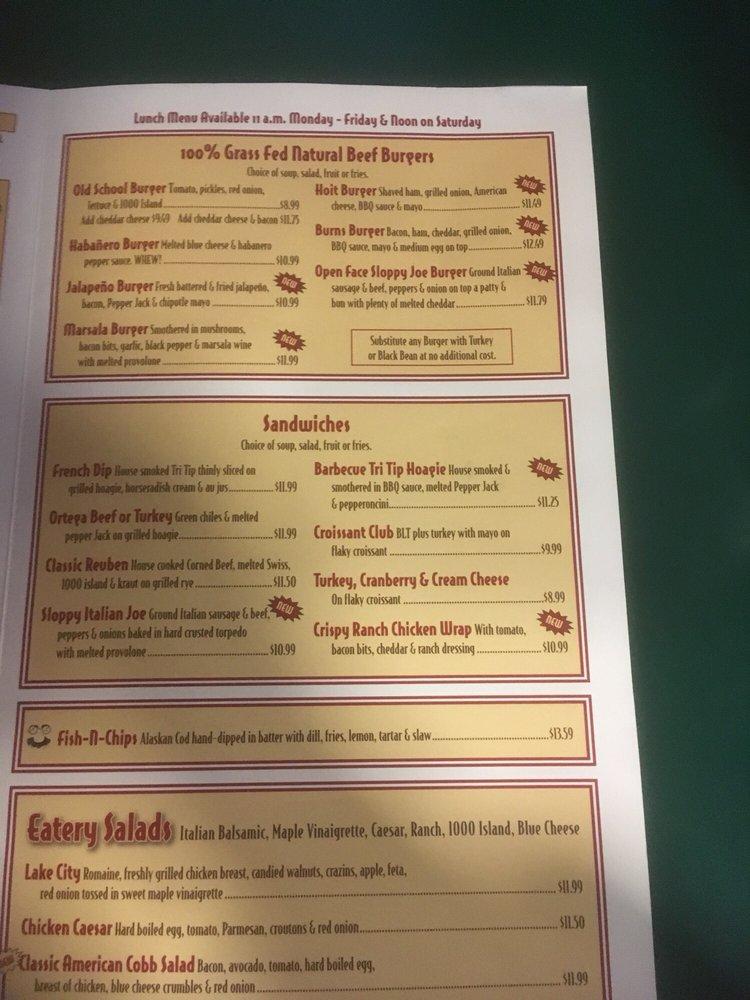 Menu at Michael D's Eatery restaurant, Coeur d'Alene