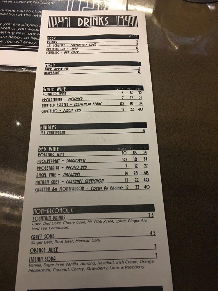 Menu at Mox Boarding House pub & bar, Bellevue, Bel Red Rd